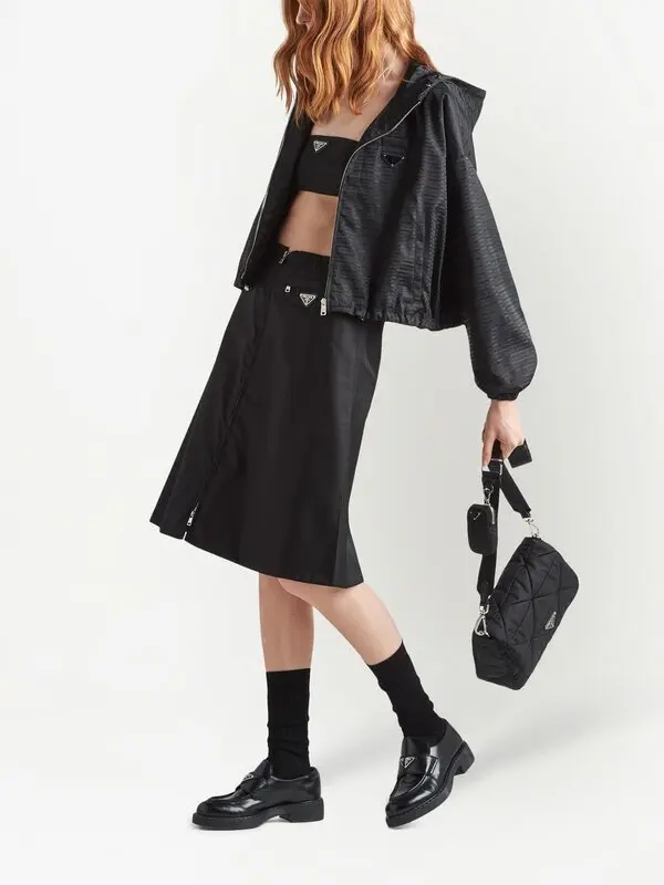 Prada Padded Re-nylon Shoulder Bag - Black
