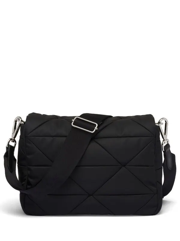 Prada Padded Re-nylon Shoulder Bag - Black