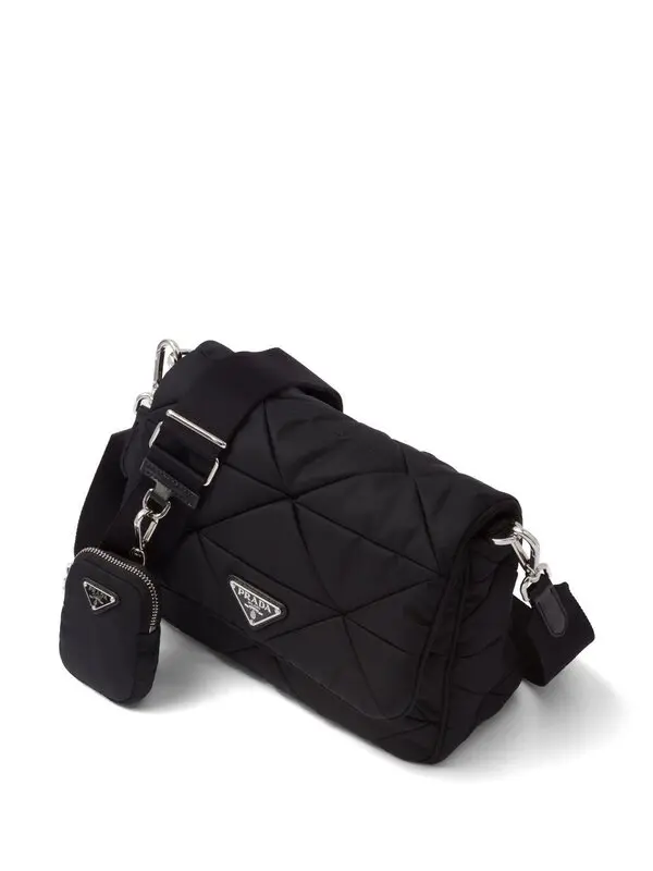 Prada Padded Re-nylon Shoulder Bag - Black