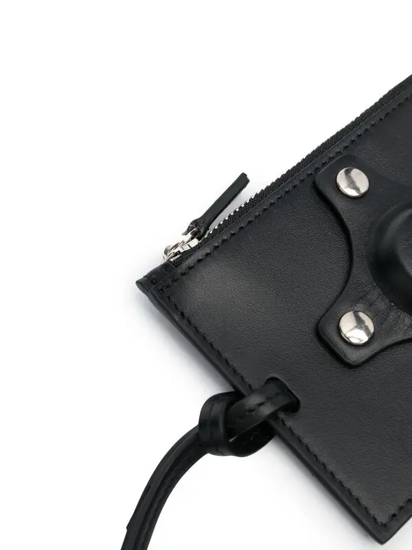 CRAIG GREEN Leather Lanyard Card Holder - Black