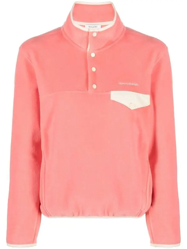 SPORTY & RICH Logo-embroidered Sweatshirt - Pink