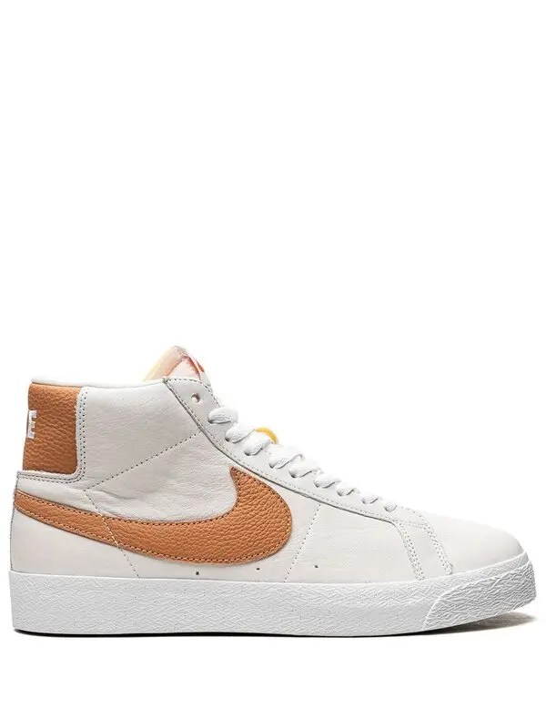 Nike Sb Zoom Blazer Mid Iso Orange Label Sneakers - White