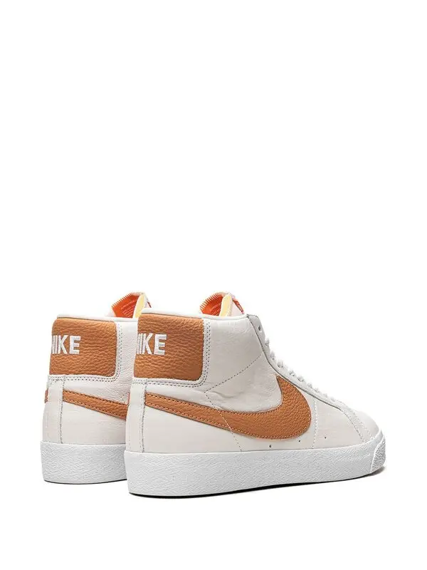 Nike Sb Zoom Blazer Mid Iso Orange Label Sneakers - White