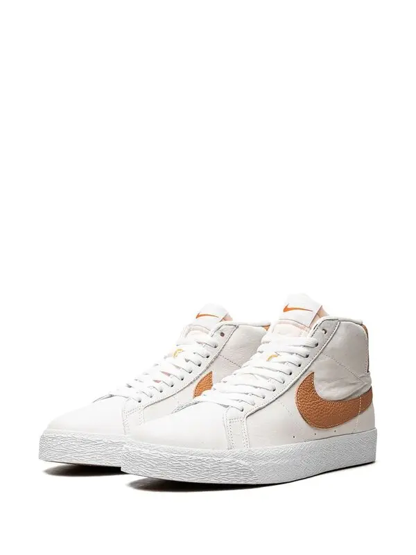 Nike Sb Zoom Blazer Mid Iso Orange Label Sneakers - White