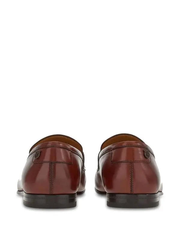FERRAGAMO Leather Penny Loafers - Brown