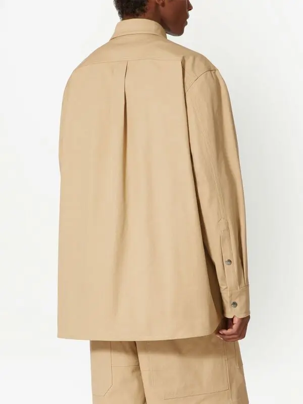 Valentino Garavani Leather-pocket Shirt Jacket