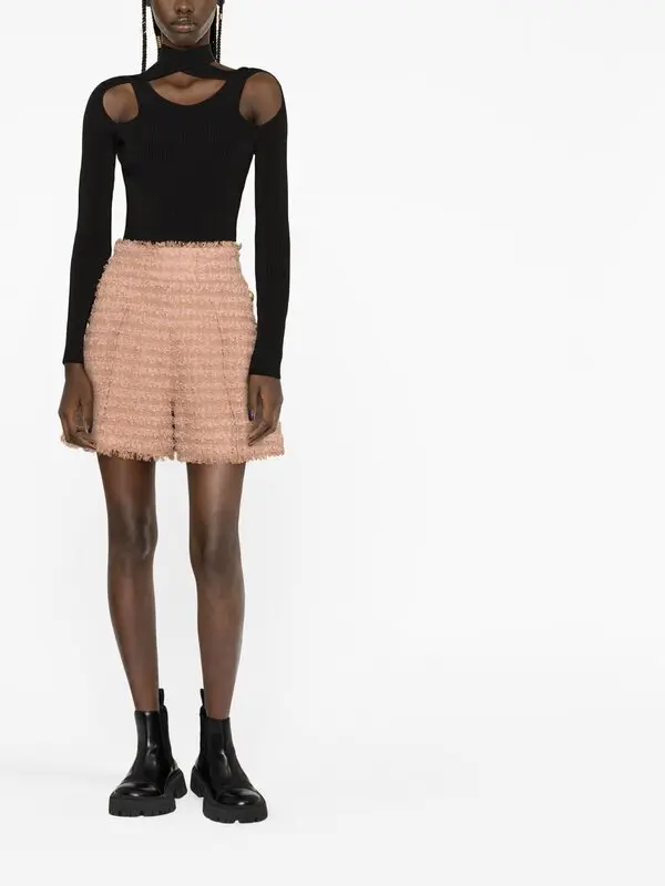 Balmain Tweed Tailored Shorts - Neutrals