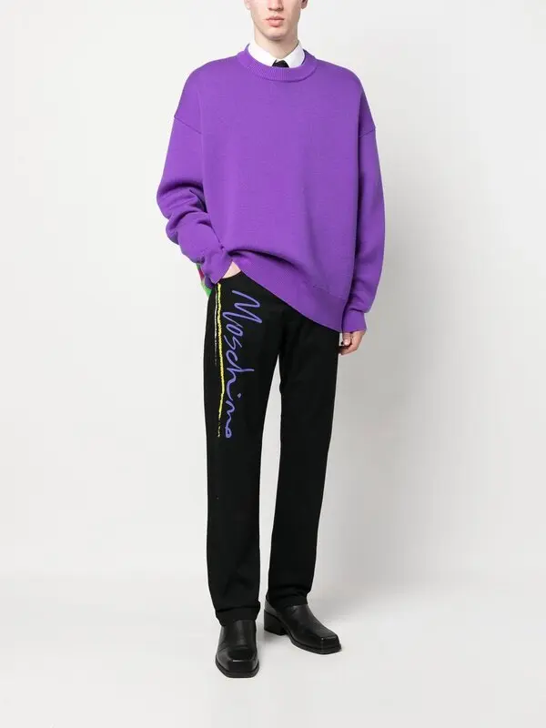 Moschino Tailored Logo Print Trousers