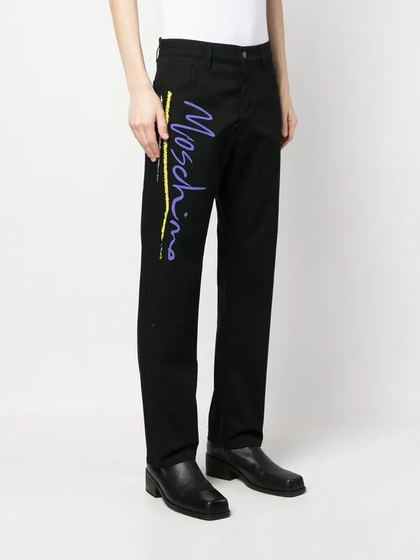 Moschino Tailored Logo Print Trousers