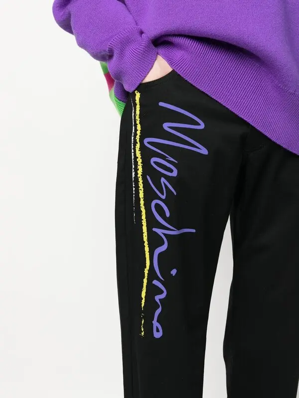 Moschino Tailored Logo Print Trousers