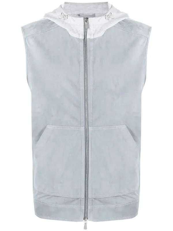 Eleventy Pouch-pocket Hooded Gilet