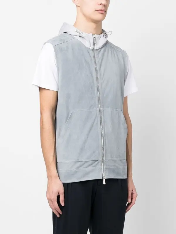 Eleventy Pouch-pocket Hooded Gilet