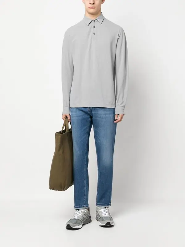 ZANONE Ice Cotton Polo Shirt - Grey