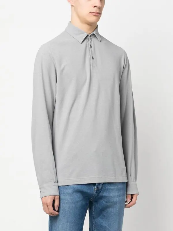 ZANONE Ice Cotton Polo Shirt - Grey