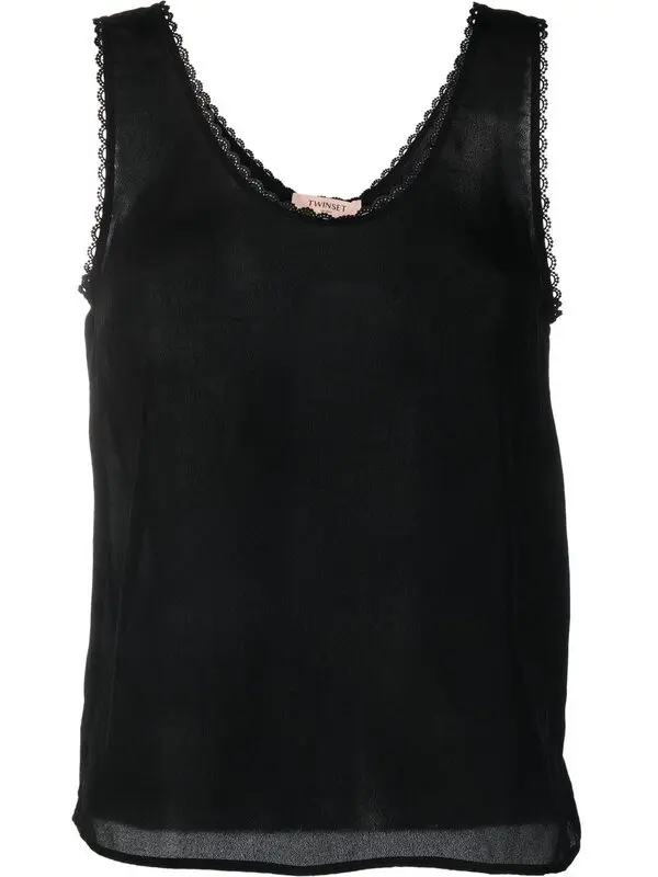 TWINSET Scallop-edge Tank Top