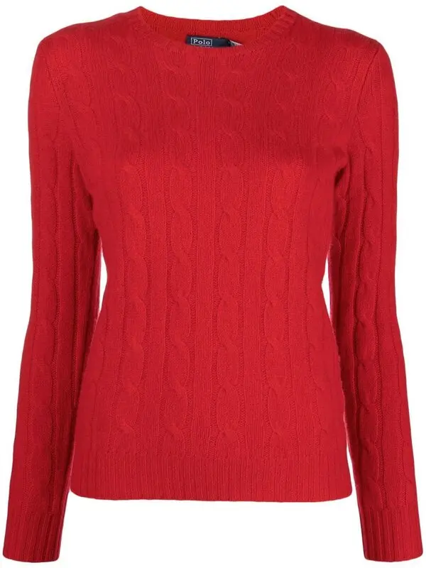 Polo Ralph Lauren Julianna Cable-knit Jumper - Red