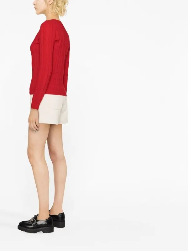 Polo Ralph Lauren Julianna Cable-knit Jumper - Red