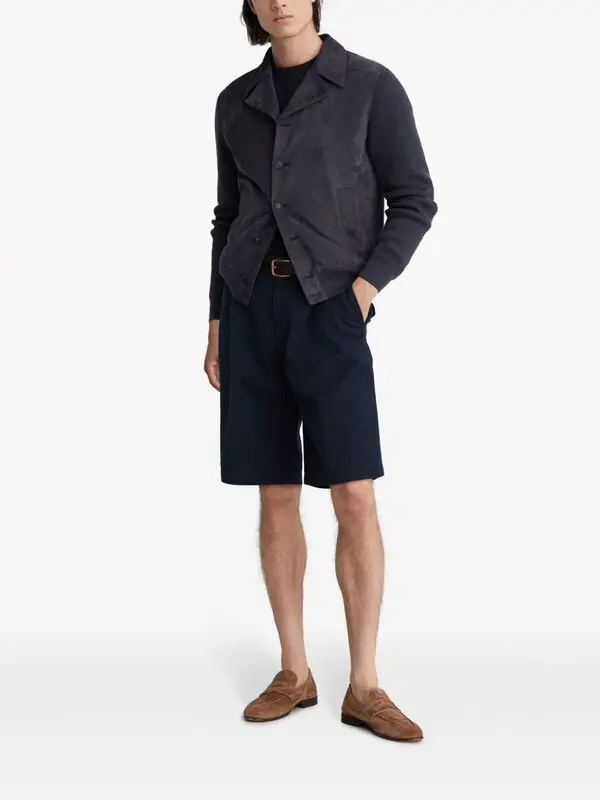 Brunello Cucinelli Cotton Garment Dyed Bermuda Shorts - Blue