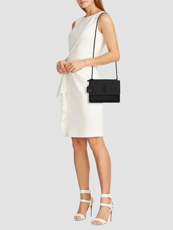 Saint Laurent Sunset Chain Bag In Smooth Leather