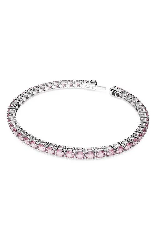SWAROVSKI Matrix Tennis Bracelet - Pink