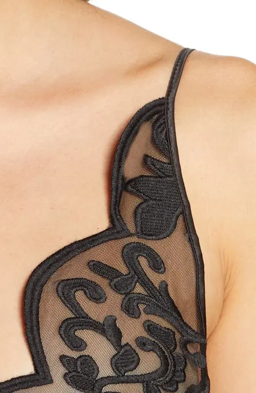 OH LA LA CHERI Lyla Embroidered Lace Teddy