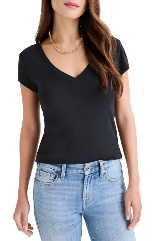 Splendid Faye V-neck T-shirt - Black