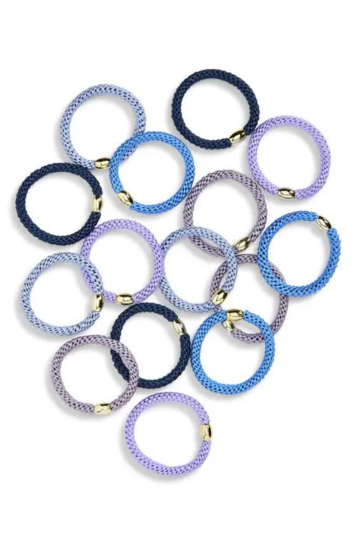 L. Erickson Set Of 15 Assorted Ponytail Holders - Hydrangea