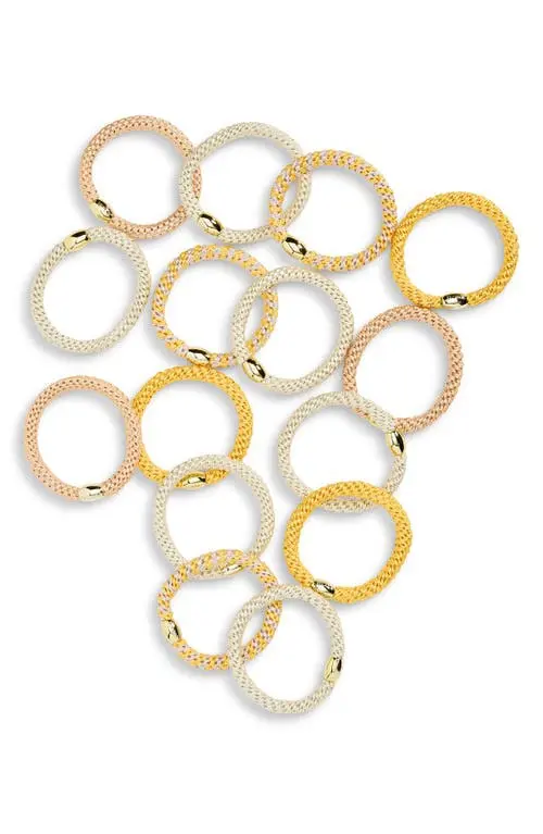 L. Erickson Set Of 15 Assorted Ponytail Holders - Lemonade