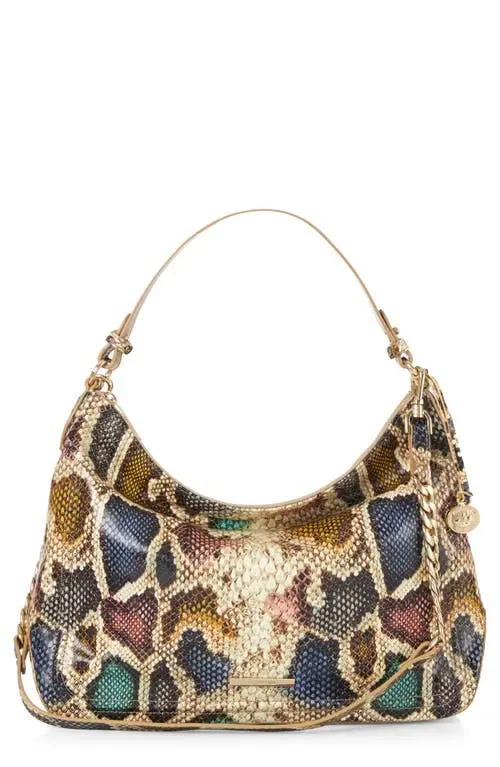 Brahmin Heather Snake Embossed Leather Shoulder Bag - Multi