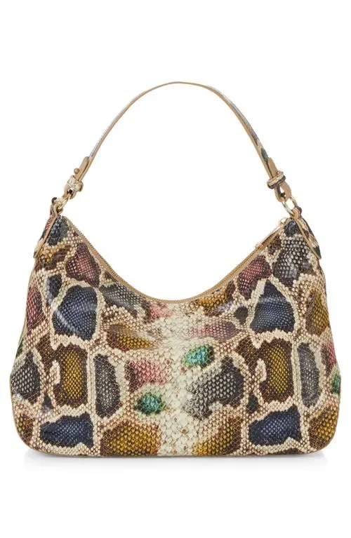 Brahmin Heather Snake Embossed Leather Shoulder Bag