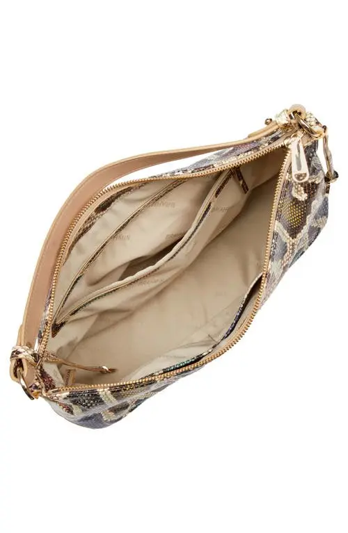 Brahmin Heather Snake Embossed Leather Shoulder Bag