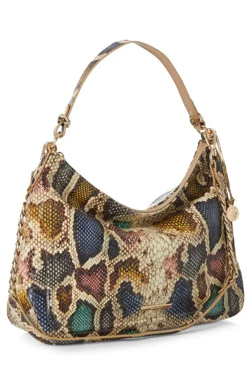Brahmin Heather Snake Embossed Leather Shoulder Bag