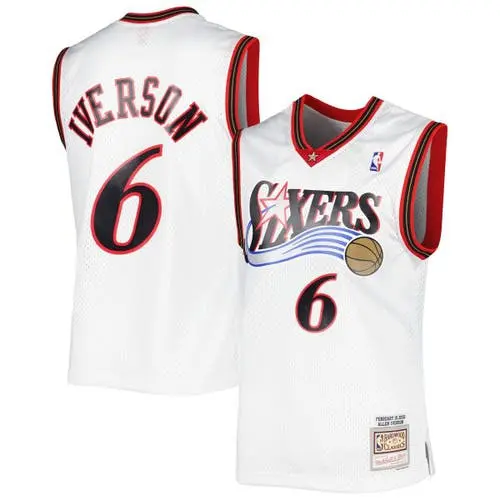 Mitchell & Ness Allen Iverson Philadelphia 76ers 2001/02 Hardwood Classics Swingman Jersey - White