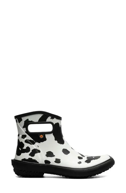 Bogs Patch Waterproof Rain Boots - Black W/white