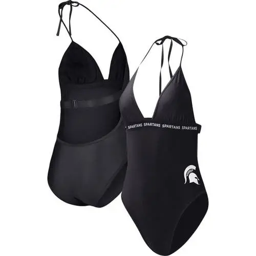 G-III 4HER BY CARL BANKS Michigan State Spartans Full Count One-piece Swimsuit - Black
