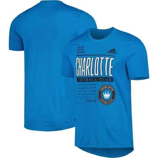 Adidas Charlotte Fc Club Dna Performance T-shirt - Blue