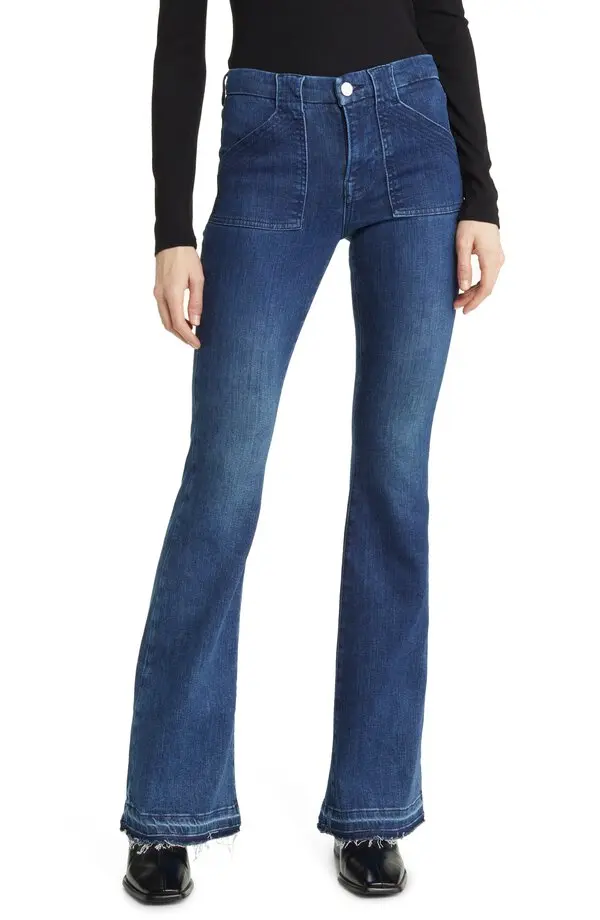 FRAME Trapunto St. Le High Flare Jeans