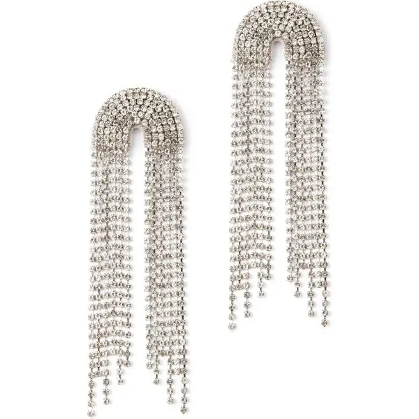 Deepa Gurnani Warren Crystal Drop Earrings