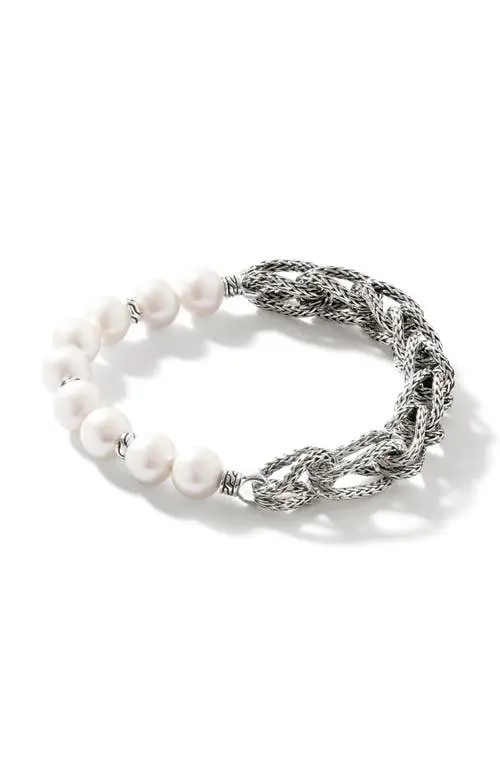 John Hardy Sterling Bracelet With Pearl - Silver