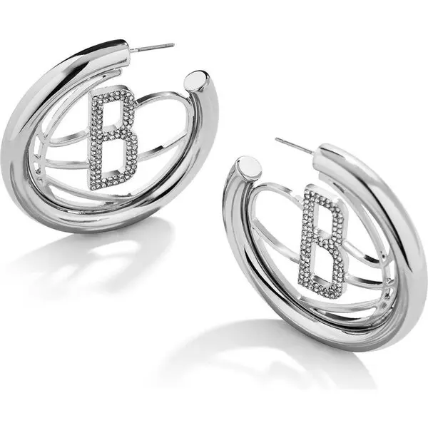 Baublebar Brooklyn Nets Logo Large Hoop Earrings