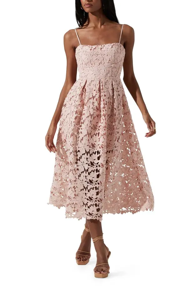 lace corset black dress MIDNIGHT LACES CORSET MIDI DRESS – AKIRA main image 0
