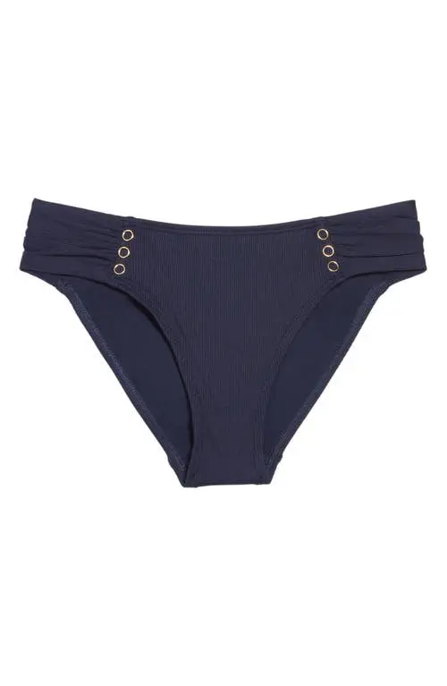 Robin Piccone Amy Side Tab Bikini Bottom - Navy