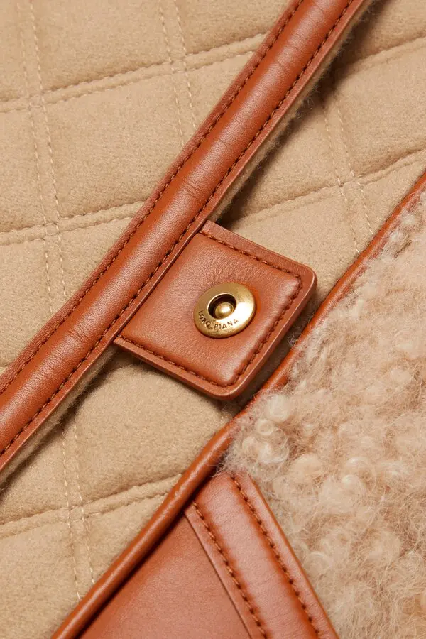 Loro Piana Maikel Quilted Cashmere And Leather-trimmed Shearling Vest