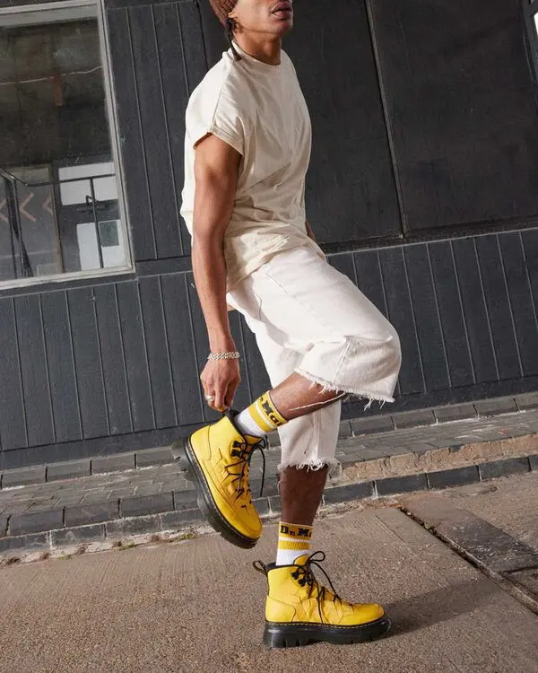Doc Martens Boury Nylon and leather casual boots ? dr-martens--Boury-Nylon-  main image 4