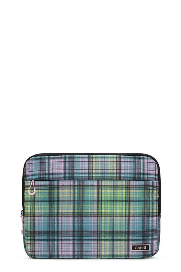 GANNI Printed Laptop Sleeve 13 - Green