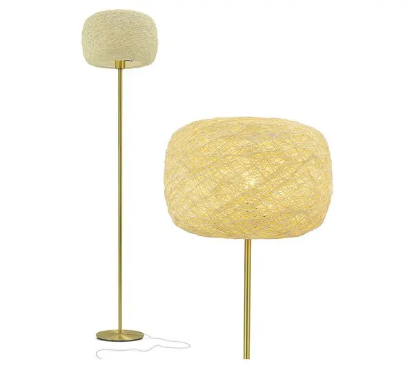 BRIGHTECH Rowan 66' Gold Led Floor Lamp - One-color