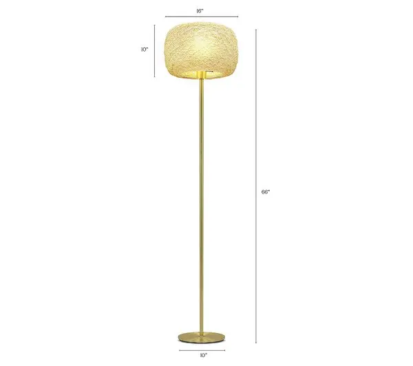 BRIGHTECH Rowan 66' Gold Led Floor Lamp