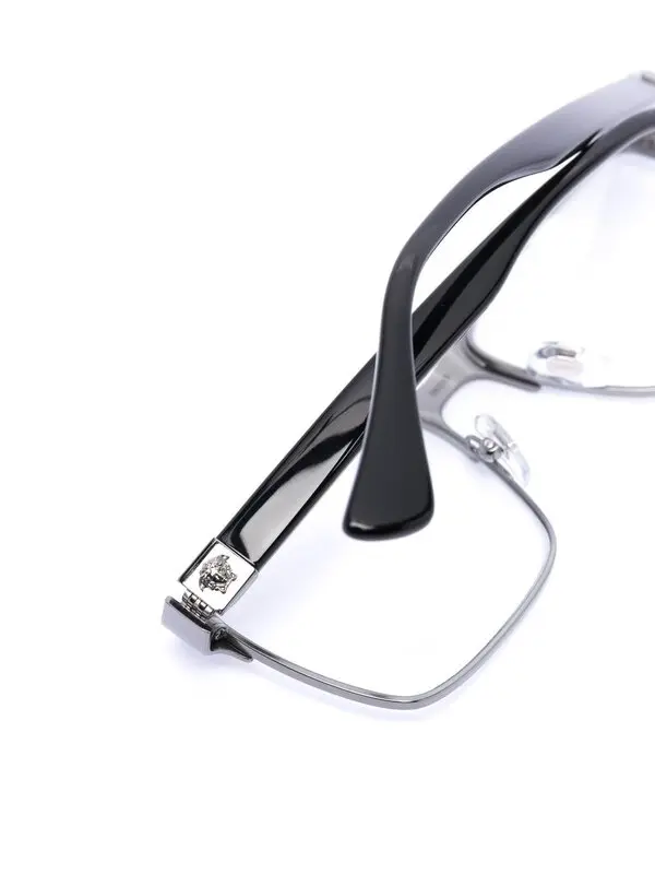 Versace Signature Medusa-plaque Square-frame Glasses