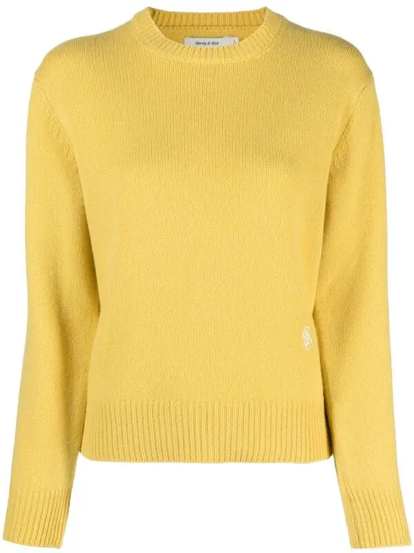 SPORTY & RICH Wool Crewneck - Yellow