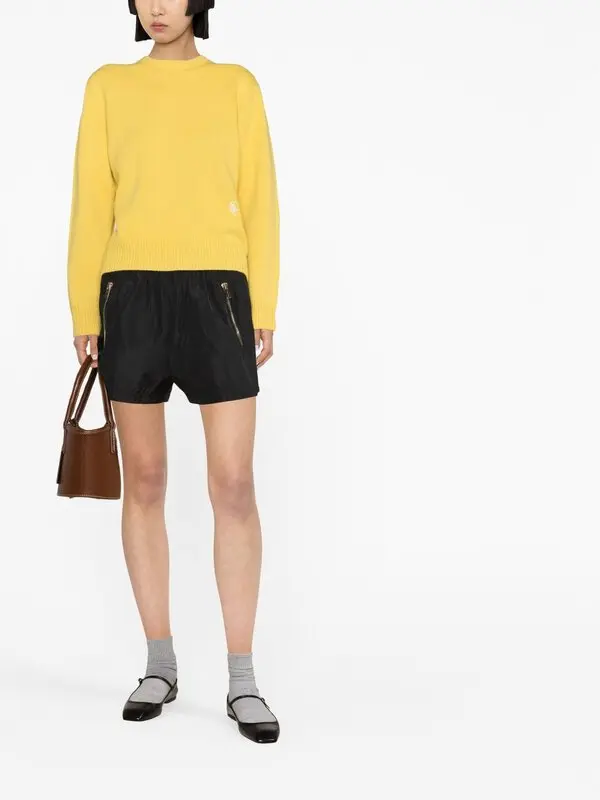 SPORTY & RICH Wool Crewneck - Yellow